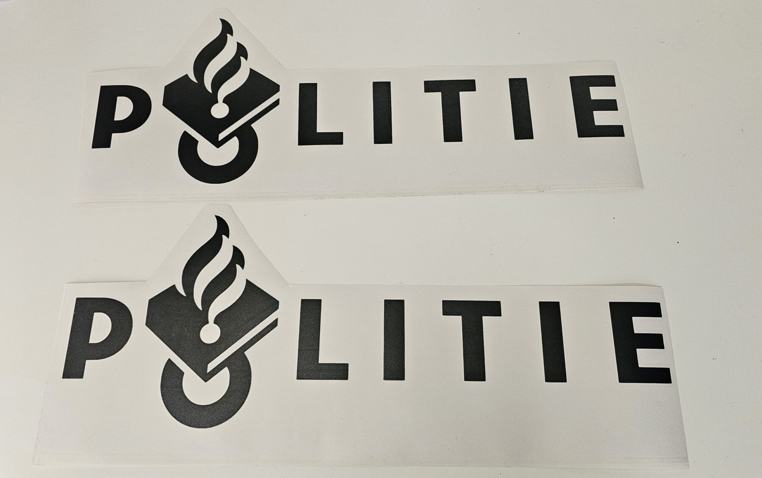 Politie logo auto sticker (elke maat en kleur mogelijk) – Shop-Vinyl.nl